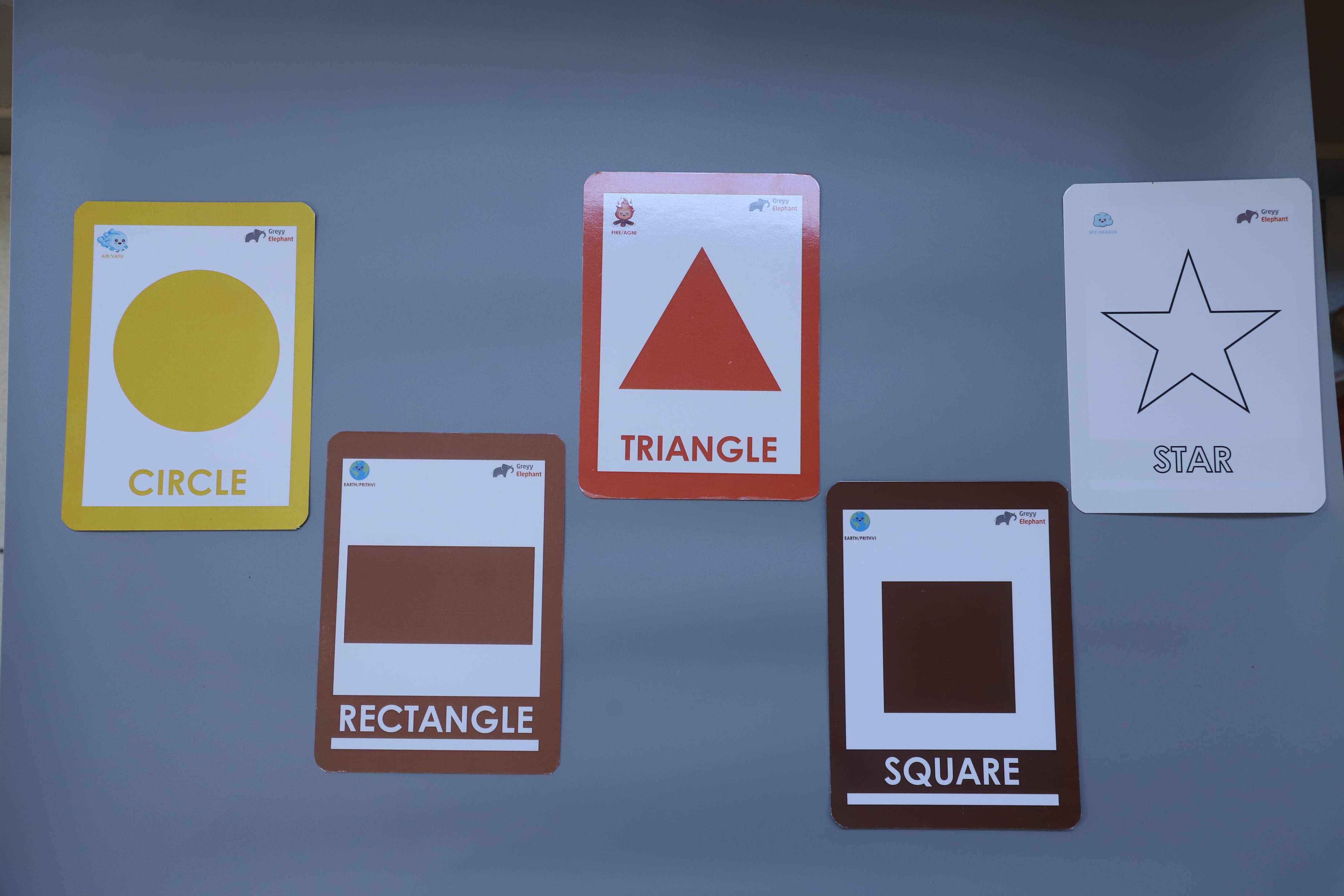 Simple Shapes Flashcards – Greyy Elephant Learning Box