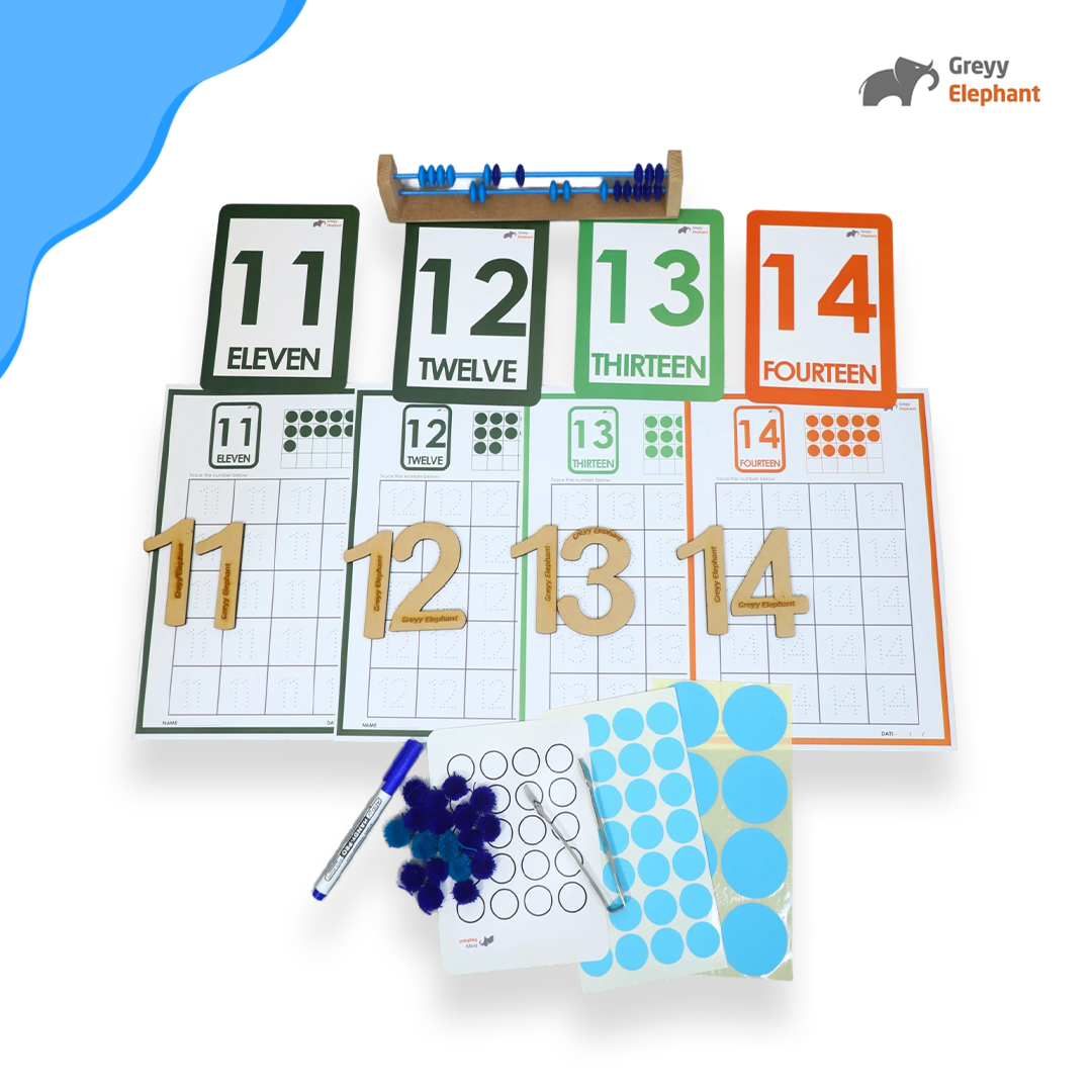 All-in-one Numeracy (11-20) Combo – Greyy Elephant Learning Box