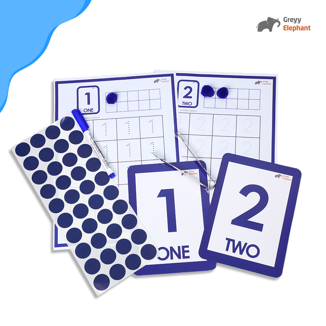 Count Numbers (1–10) Learning Combo – Greyy Elephant Learning Box
